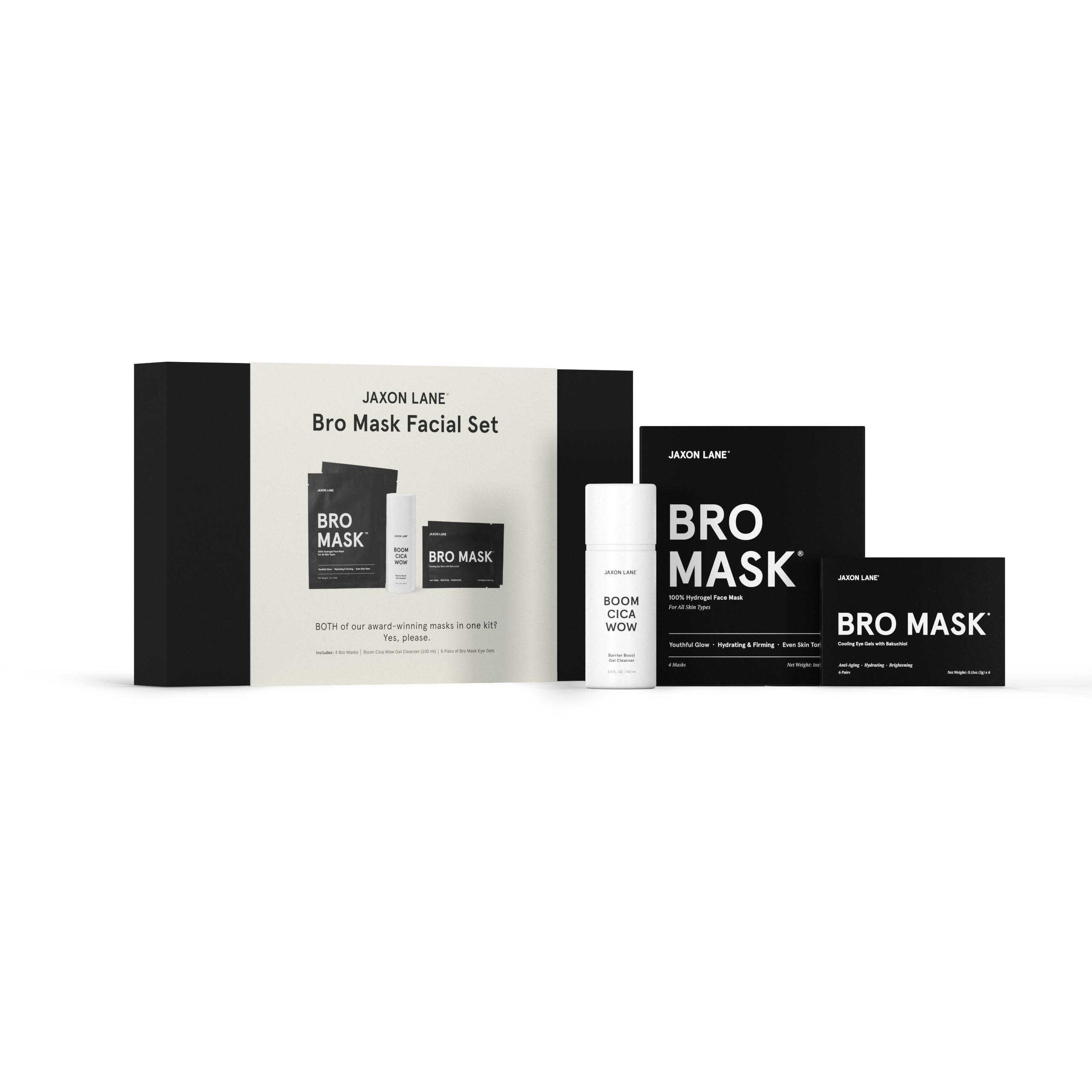 Bro Mask Facial Set - Ready, Set, Glow Gift Box – JAXON LANE